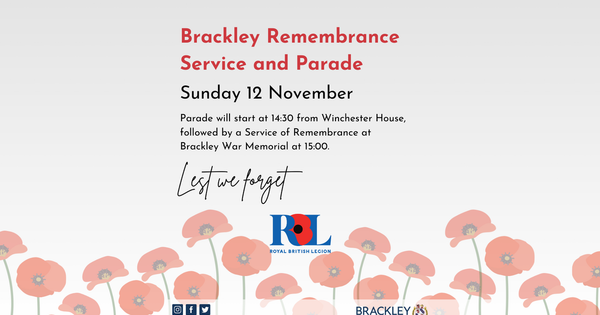 Brackley Remembrance Service Sheet - Sunday 12 November 2023